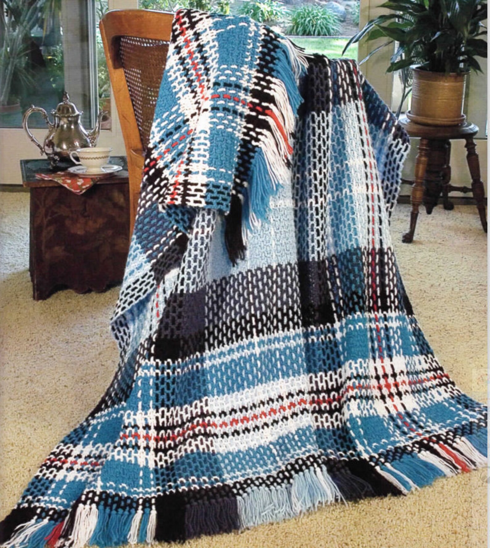 Tartan Plaid Afghan Crochet Pattern Plaid Afghan Crochet Pattern PDF ...