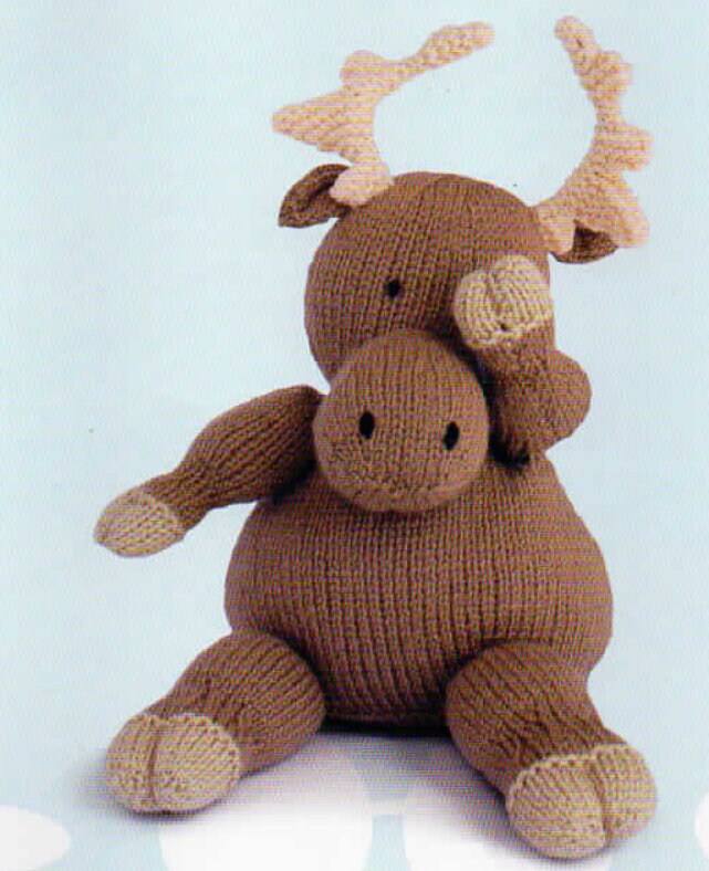 Large Moose Amigurumi Knitting Pattern Big Moose Toy Pillow Knitting ...