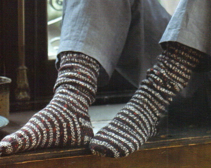 Mens Lumberjack Socks Knitting Pattern Heavy Duty Man Socks PDF Instant ...