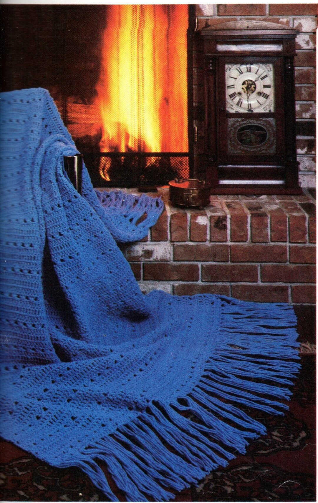Wicker Look Fringe Afghan Crochet Pattern Afghan Throw Crochet Pattern ...