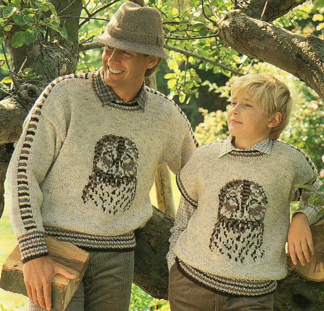 Owl Sweater Knitting Pattern Wise Owl Pullover Sweater Knitting Pattern PDF Instant Download - Etsy