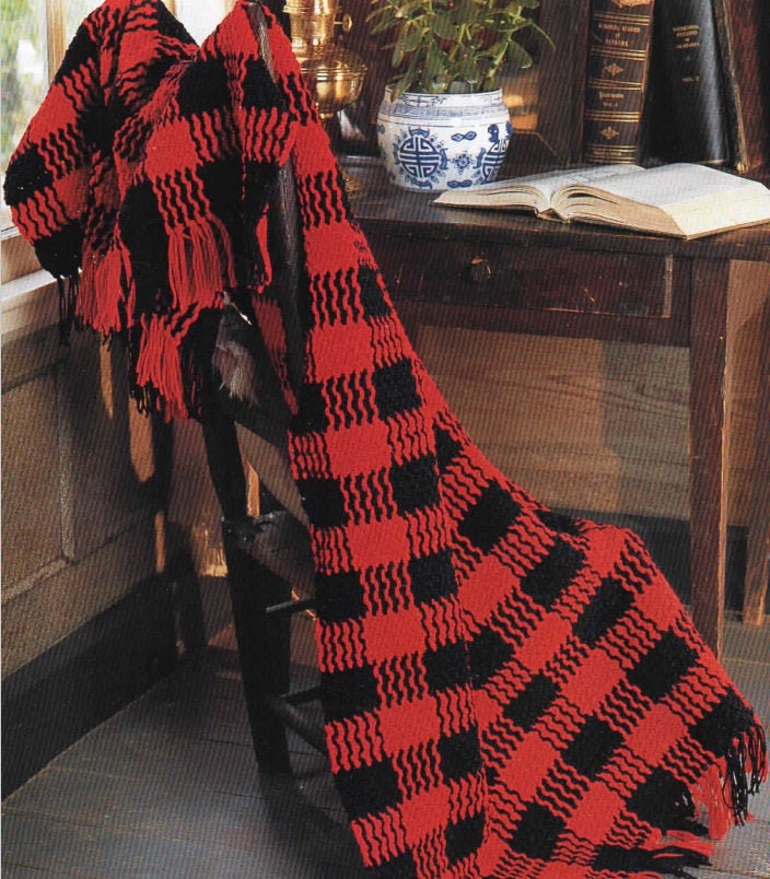 Checkerboard Afghan Crochet Pattern Vintage Squares Afghan Blanket ...