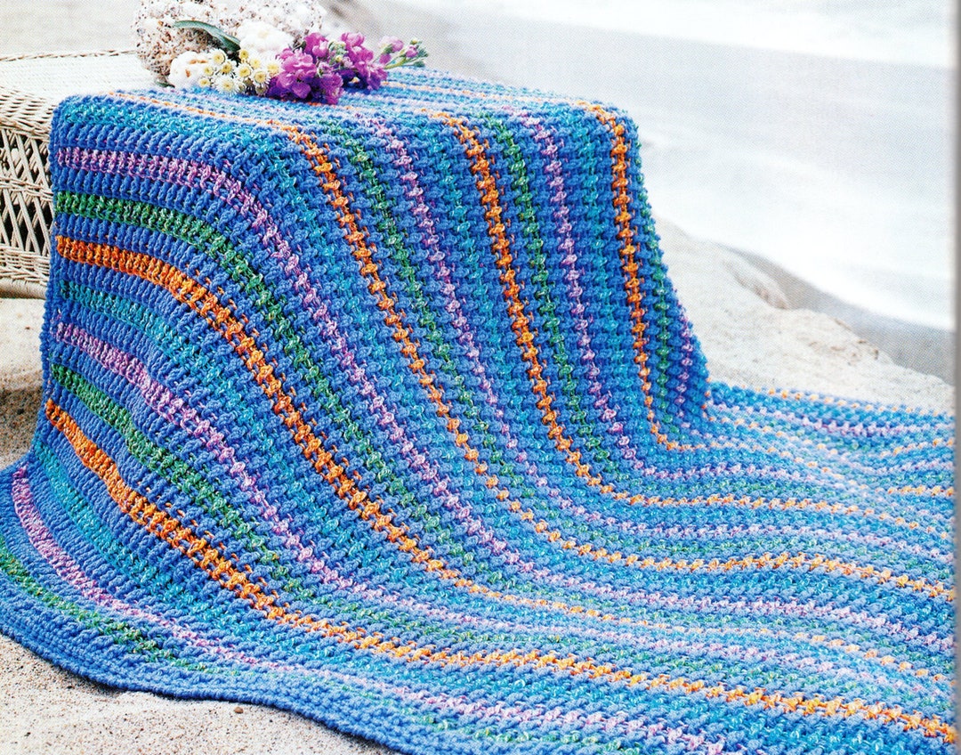 Stripes Afghan Crochet Pattern Rows of Stripes Afghan Crochet Pattern ...