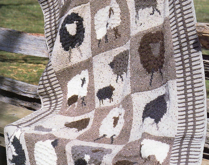 Farm Animals Afghan Knitting Pattern Lamb Sheep Fox Afghan - Etsy Canada