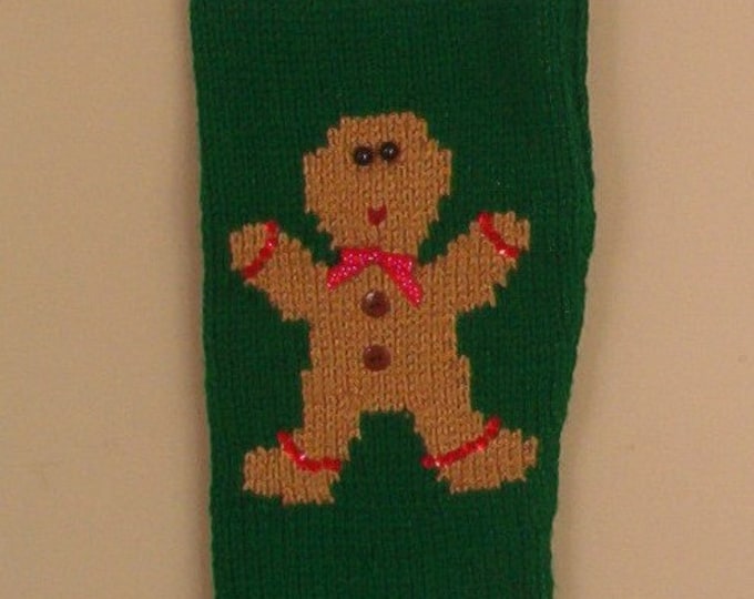 Personalized Knitted Gingerbread Man Christmas Stockings for - Etsy