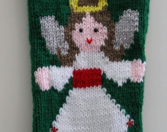 Angel Christmas Stocking, Cream Angel Stocking, Personalized Christmas ...