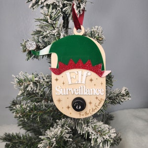 Santa Cam Ornament | Elf Surveillance Ornament | Personalized - Etsy