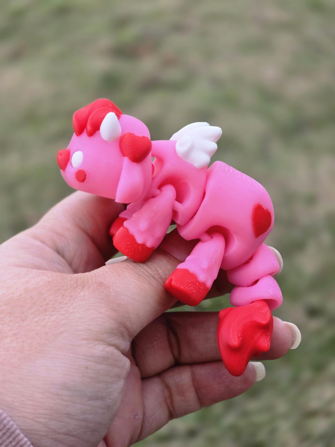 Whimsical 3D Printed Articulated Cupid Cow Figurine - Etsy