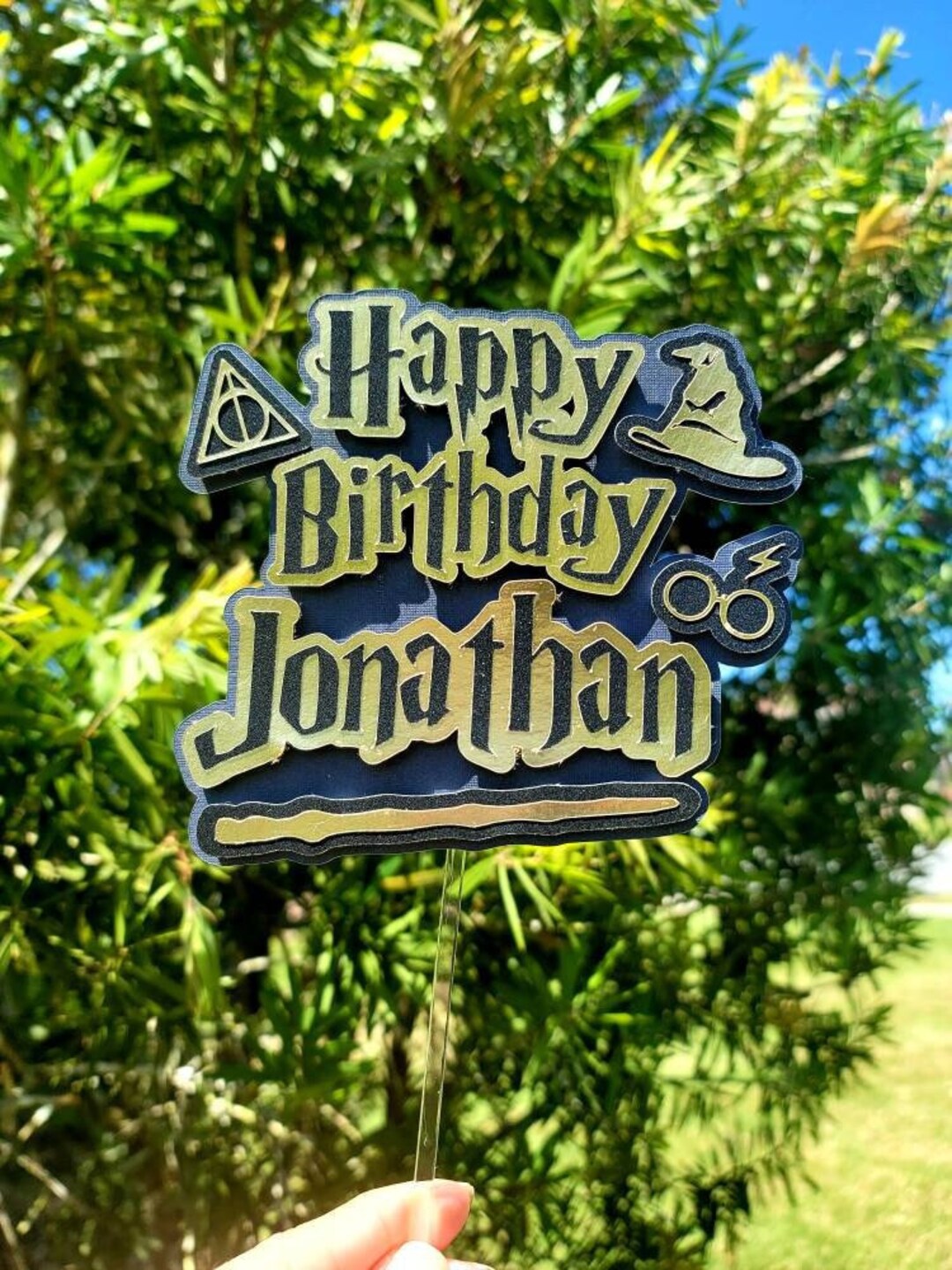 Wizard Birthday Cake Topper | Personalized | Magic | Wizarding - Etsy