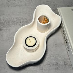 Wave Tray | Candle Tray | Concrete Tray | Oval Tray | Decorative Tray ...