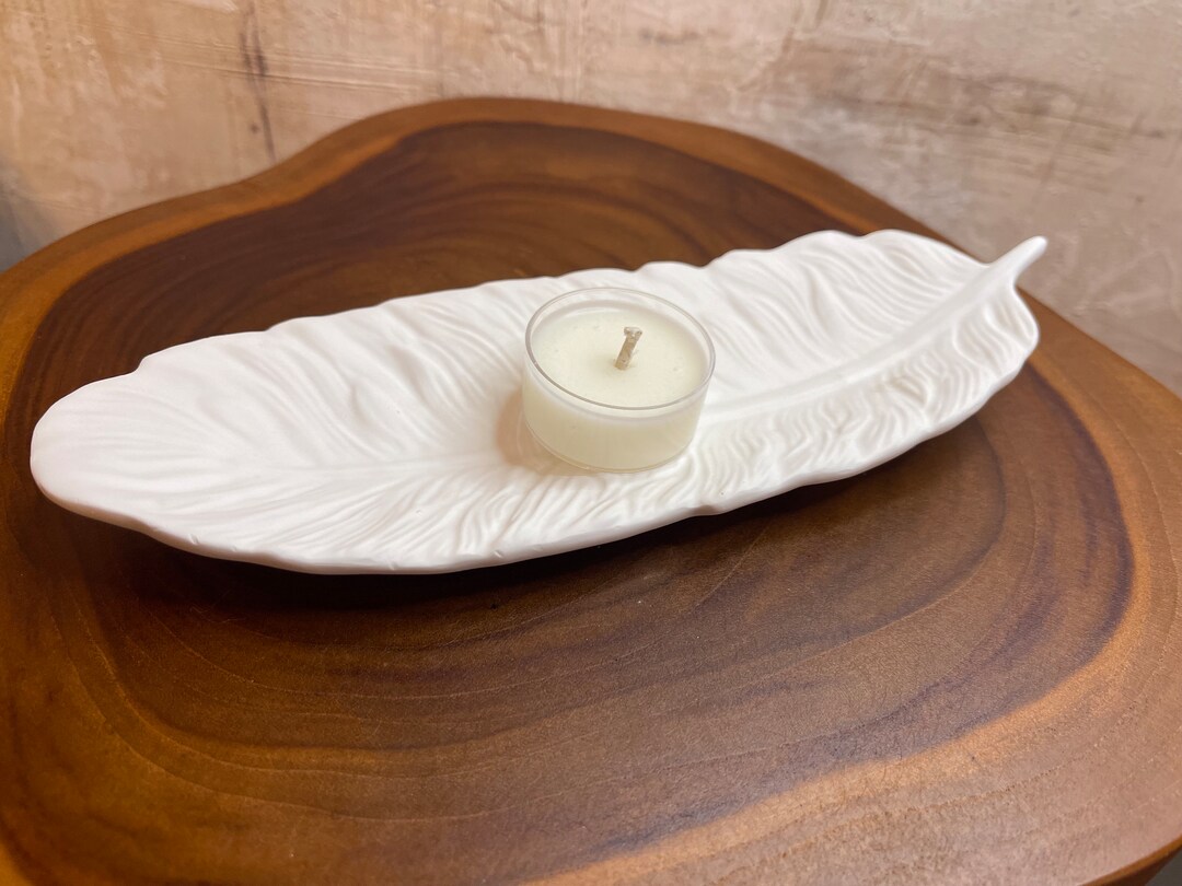 Candle Tray Concrete Tray Feather Tray Decorative Tray Jewelry Tray ...