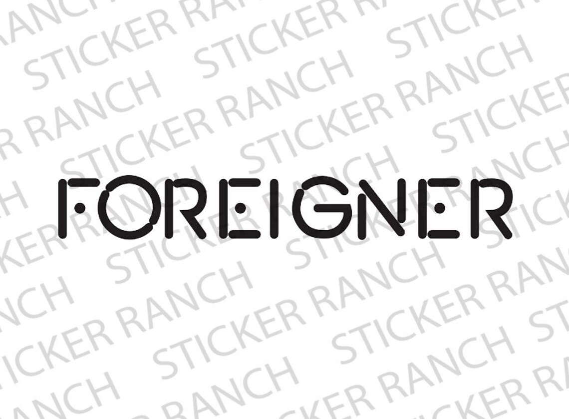 FOREIGNER Vinyl Decal Sticker Transfer Band Logo New | Etsy