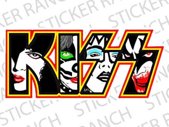 KISS Color Printed Vinyl Decal Sticker or Magnet Band Logo - Etsy