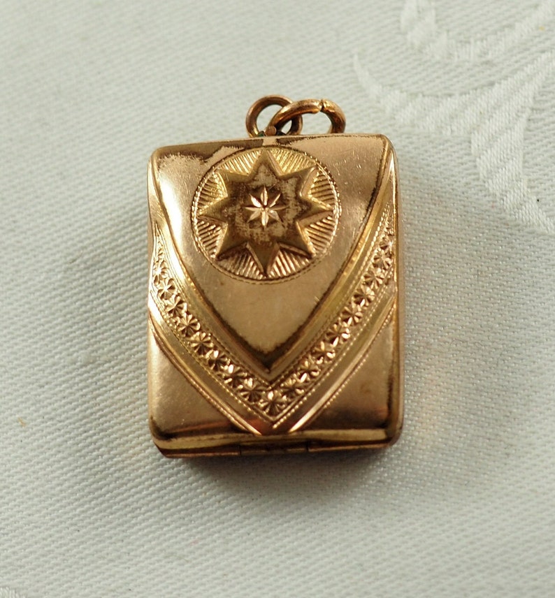 Antique Victorian Gold Filled Rectangular Locket Military - Etsy