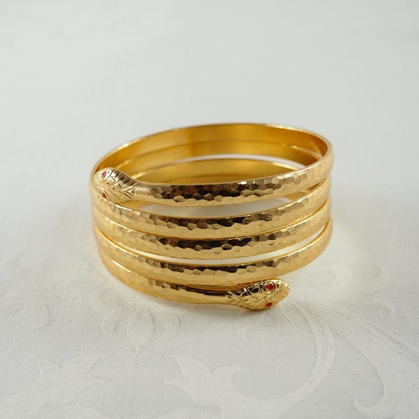 Gold Vintage Snake Bracelet - Etsy