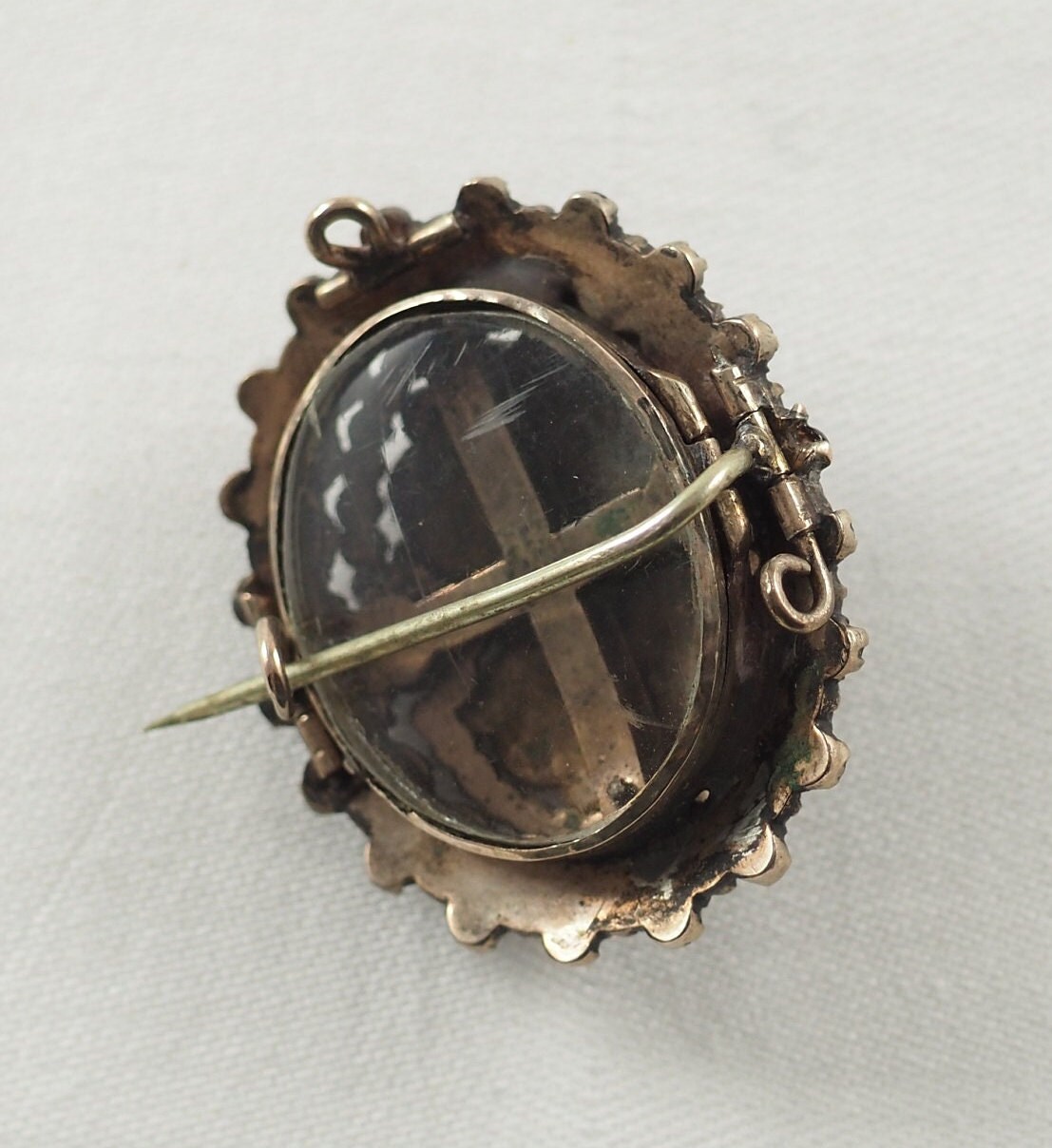 Antique Victorian Bohemian Garnet Locket Back Pendant Brooch - Etsy