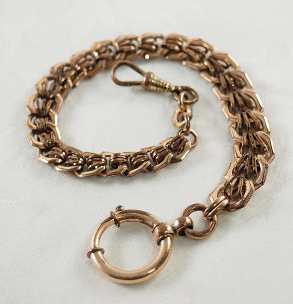 Antique Rolled Gold Gentlemans Graduated Watch Chain,… - Gem