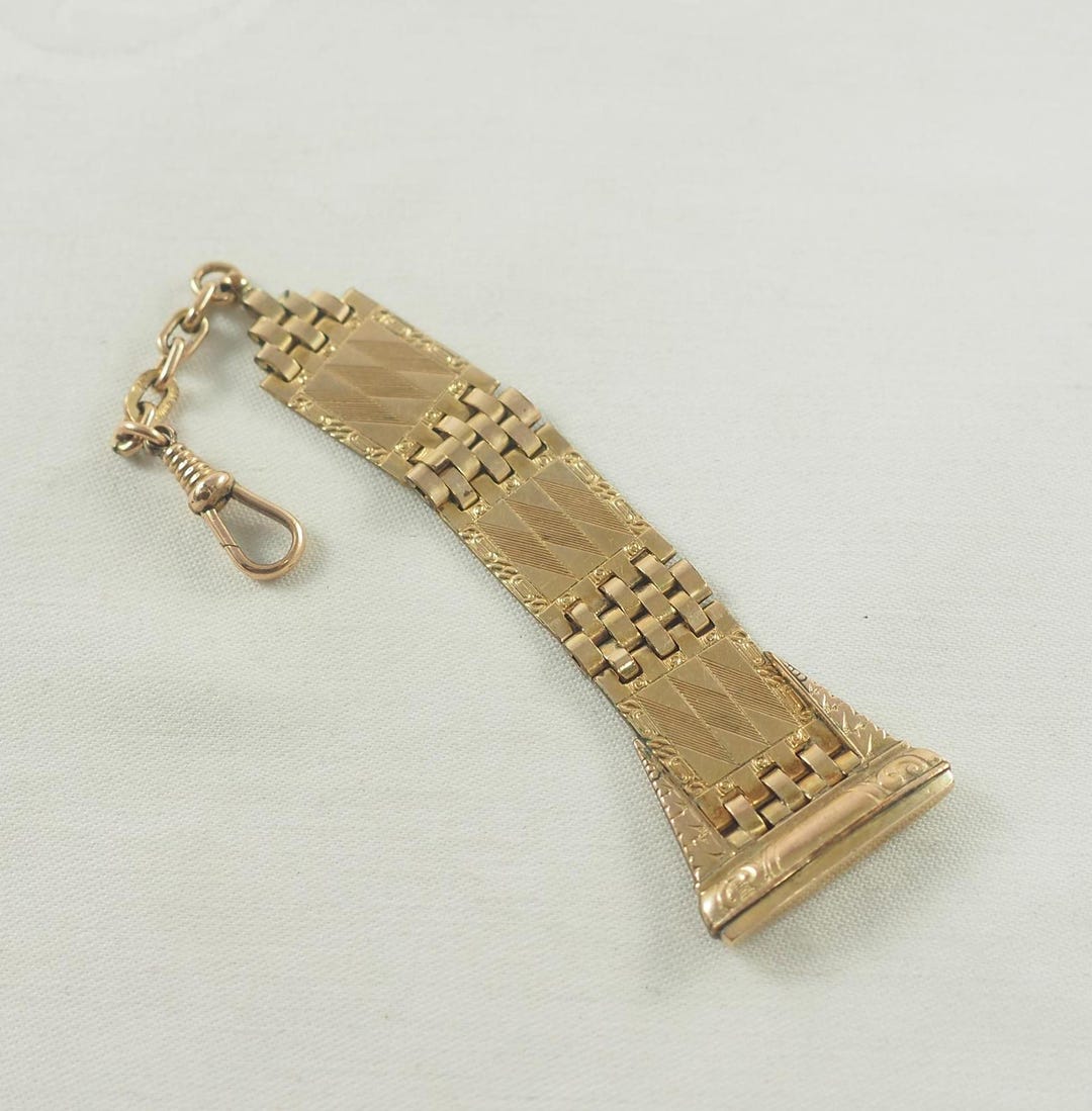 Vintage Art Deco Gentleman's Watch Fob Chatelaine, Yellow Tone, Gold ...