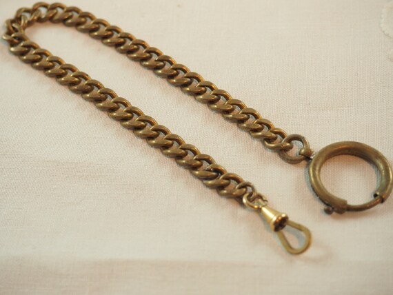 Antique Edwardian Base Metal Gentlemans Watch Chain, … - Gem