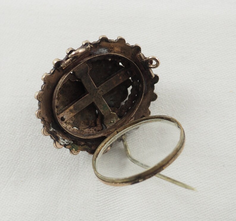 Antique Victorian Bohemian Garnet Locket Back Pendant Brooch - Etsy