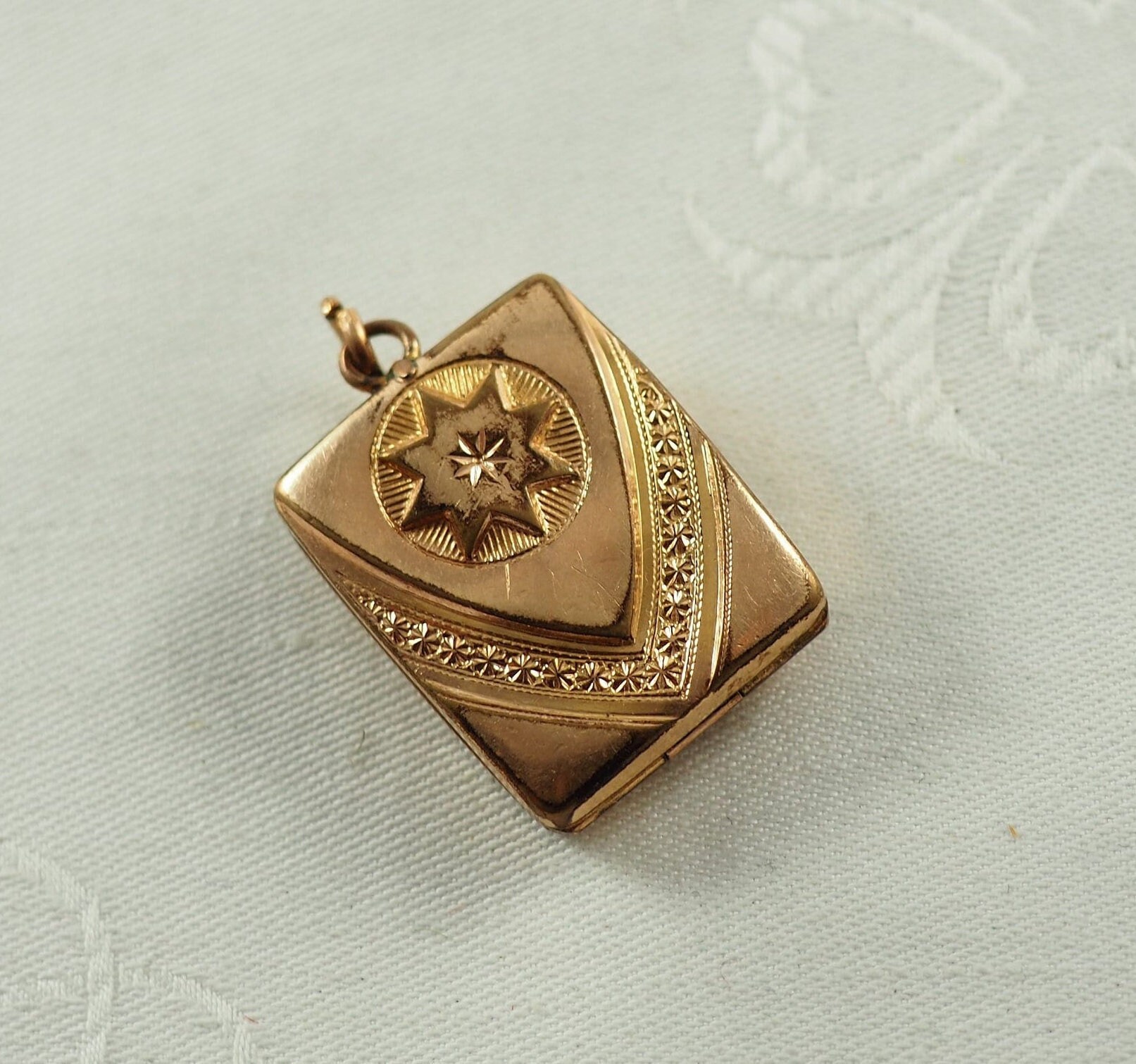 Antique Victorian Gold Filled Rectangular Locket Military - Etsy