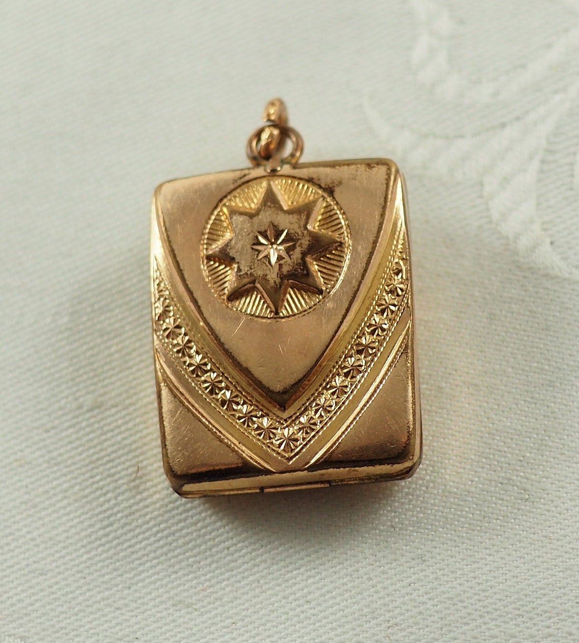 Antique Victorian Gold Filled Rectangular Locket Military - Etsy