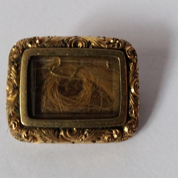 Antique Victorian Hair Brooch - Etsy