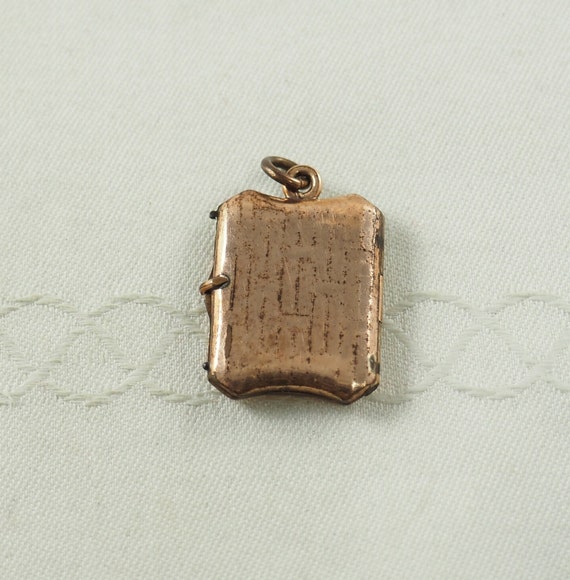 Antique Edwardian Gold Filled Rectangular Locket, Rub… - Gem