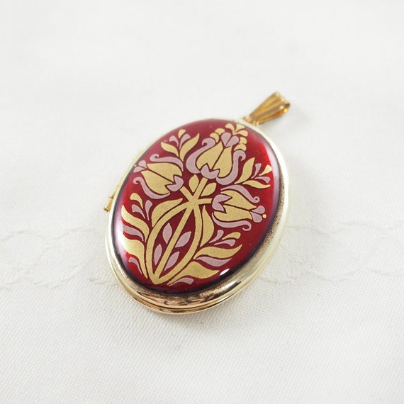 Vintage Michaela Frey Style Gold Filled Oval Locket, … - Gem