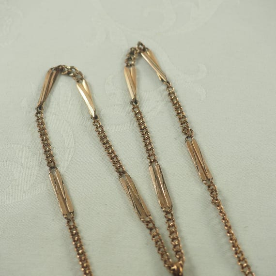 Antique Edwardian Watch Chain and Circular Target Pen… - Gem