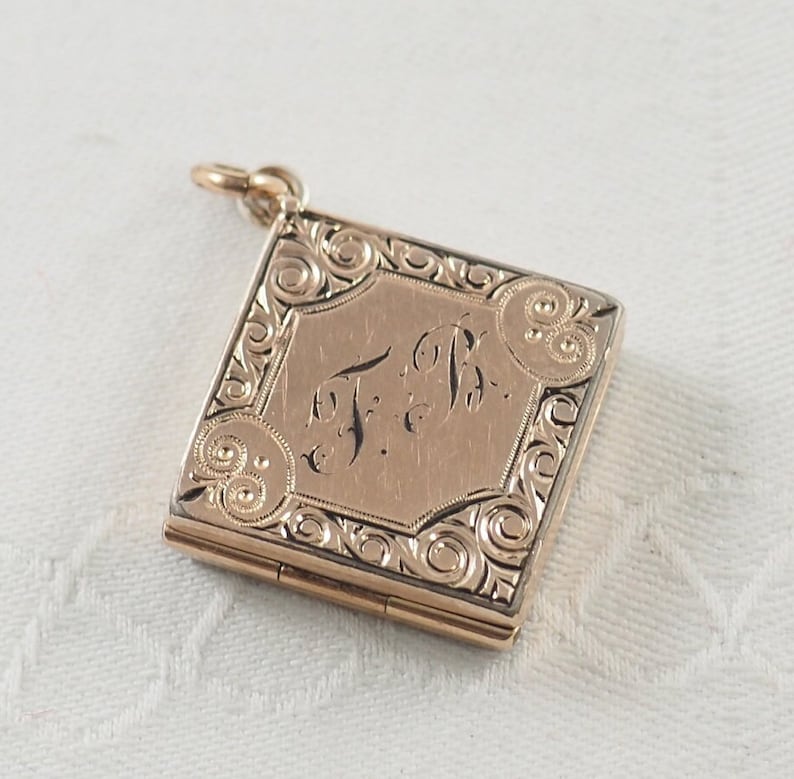 Antique Edwardian Lozenge Shape Gold Filled Locket Rolled - Etsy