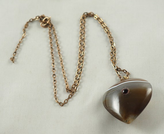 Antique Victorian Solid Banded Agate and Bohemian Gar… - Gem