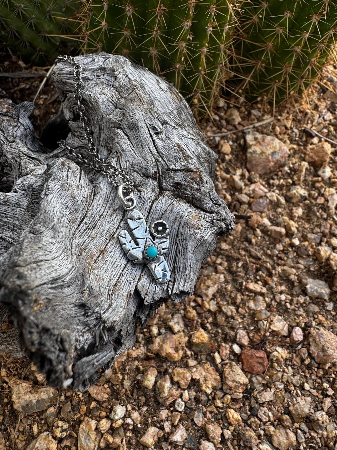 Tiny Saguaro Cactus Necklace, Saguaro Cactus, Cactus Necklace, Sterling ...