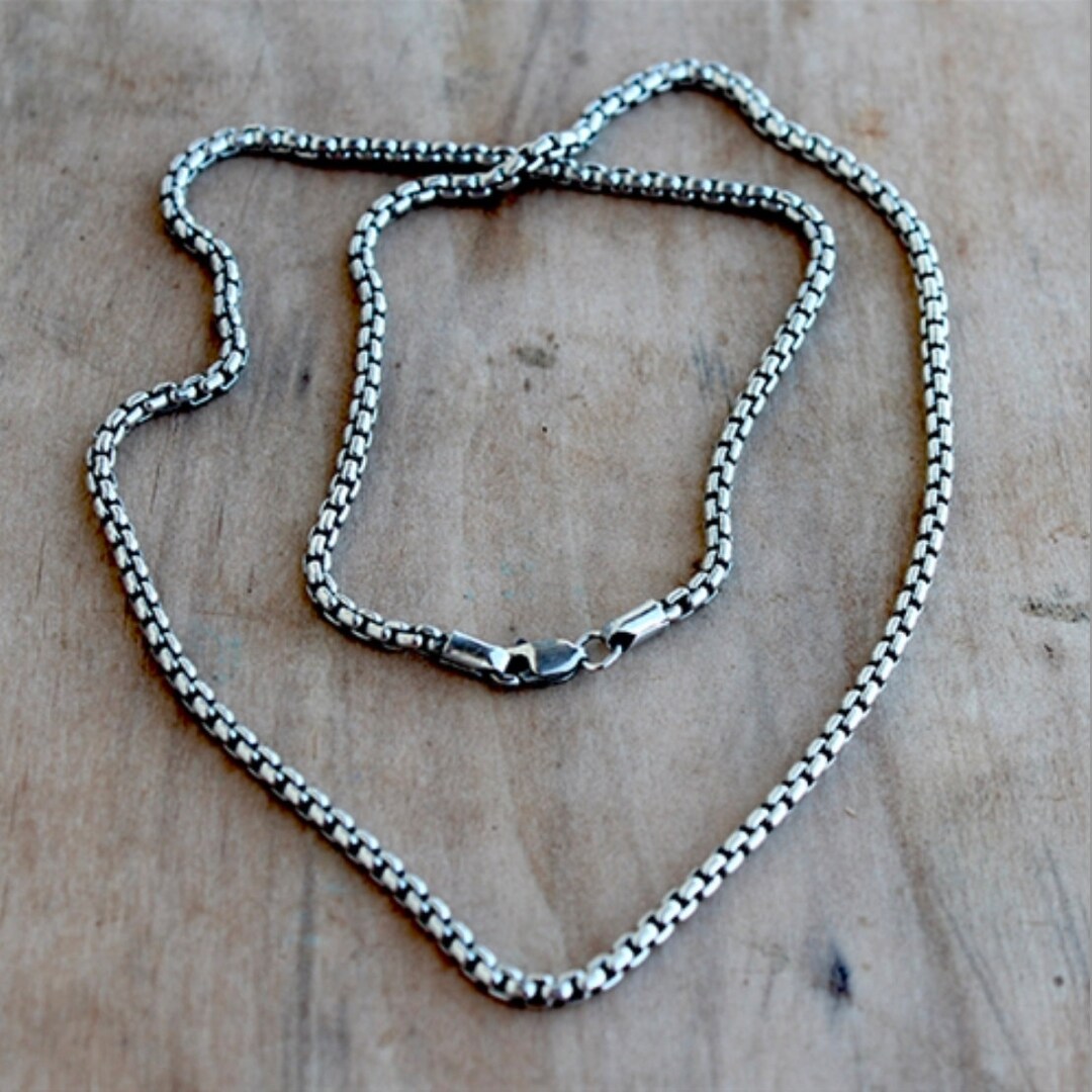 2.5mm Venetian Box Chain, 24in Venetian Box Chain, 20in Venetian Box ...