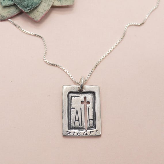 Faith necklace sterling silver store