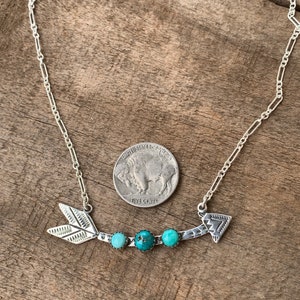 Pachuca 3 Dot Arrow, Turquoise Arrow Necklace, Sterling Silver Arrow ...