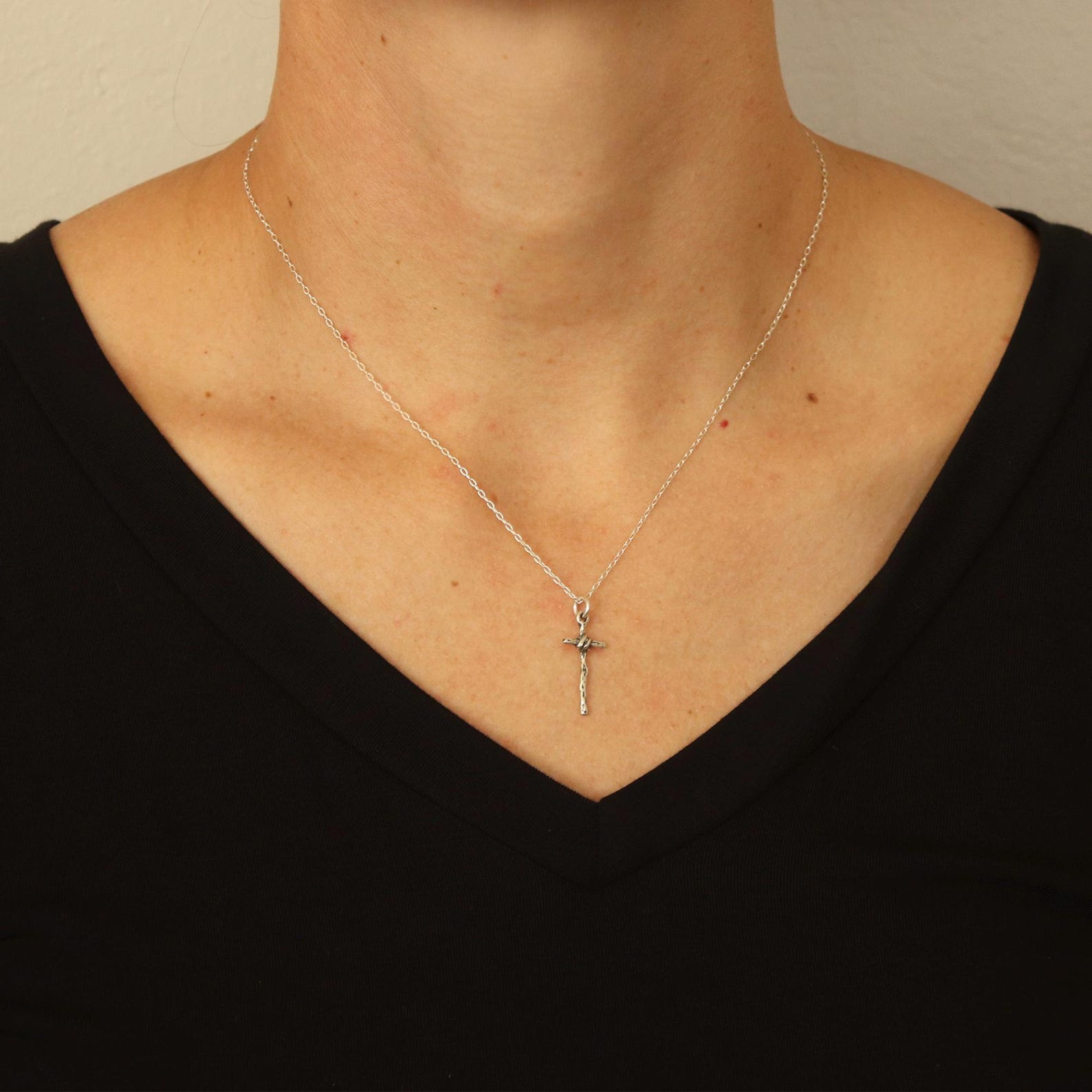 Beckon Me Pendant, Sterling Silver Jewelry, Christian, Small Cross ...