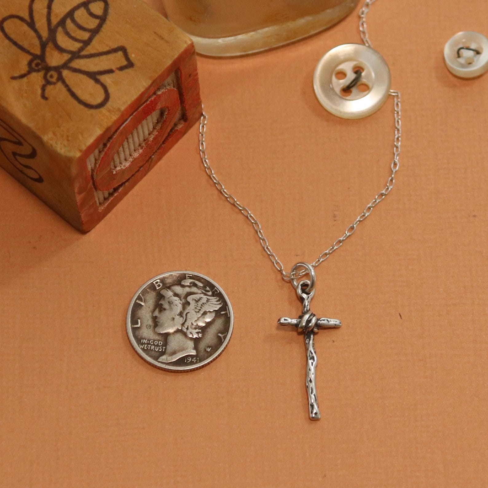 Beckon Me Pendant, Sterling Silver Jewelry, Christian, Small Cross ...