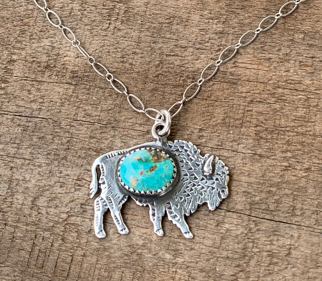 Tatonka Buffalo Necklace, Sterling Silver Buffalo Pendant, Silver ...