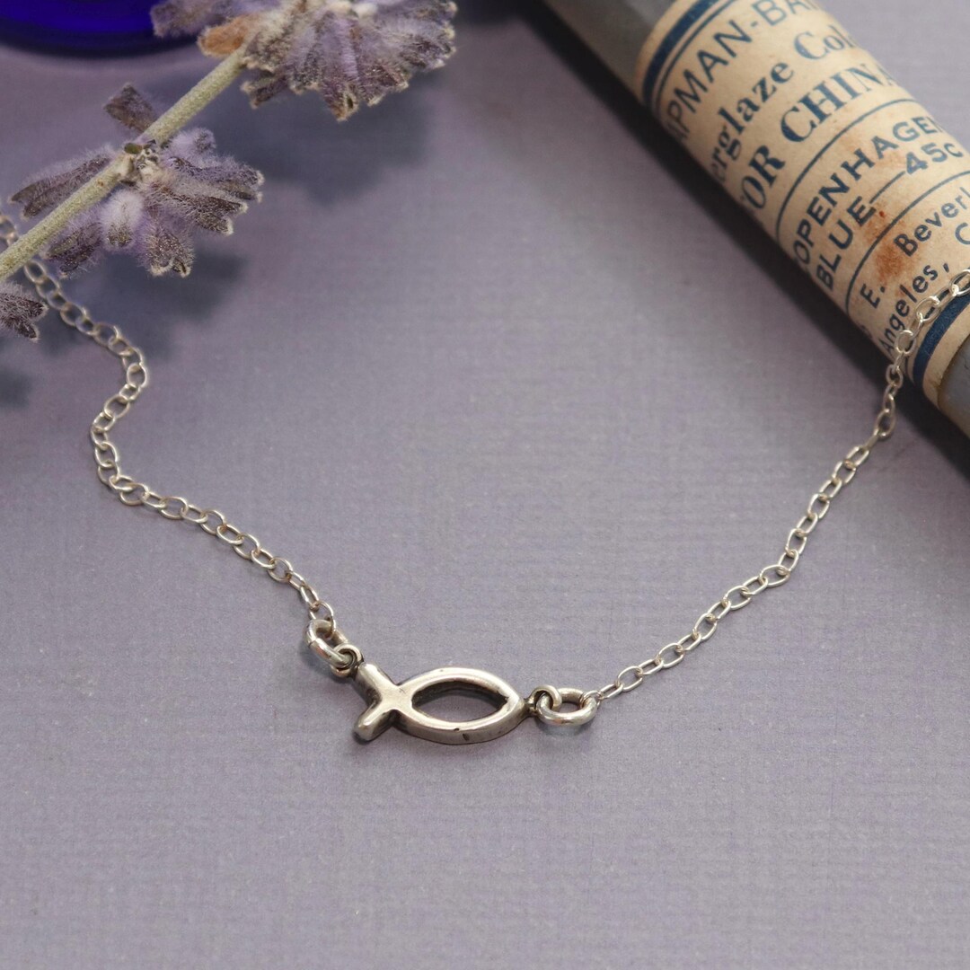 Bestowed Necklace, Ichthus Fish, Christian Jewelry, Sterling Silver ...