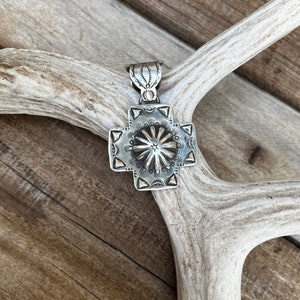 Tularosa Cross Pendant, Sterling Silver, Equilateral Cross, Hand ...