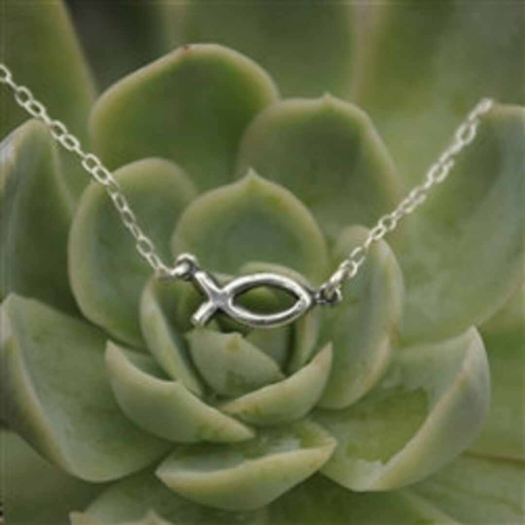 Bestowed Necklace, Ichthus Fish, Christian Jewelry, Sterling Silver ...