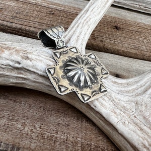 Tularosa Cross Pendant, Sterling Silver, Equilateral Cross, Hand ...