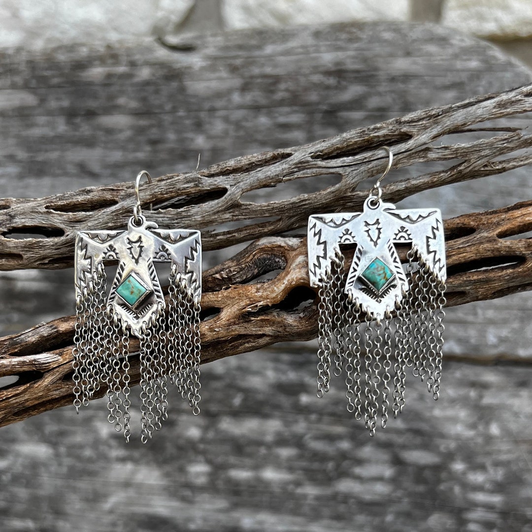 Bajaro Azteca Earrings, Sterling Silver, Visible Faith Jewelry - Etsy