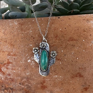 Tapatio Cactus, Saguaro Cactus Pendant, Turquoise Saguaro, Turquoise ...