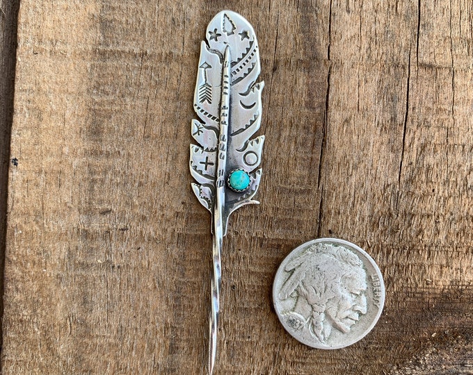 Shoshone, Sterling Silver, Toothpick With Turquoise, Customizable ...