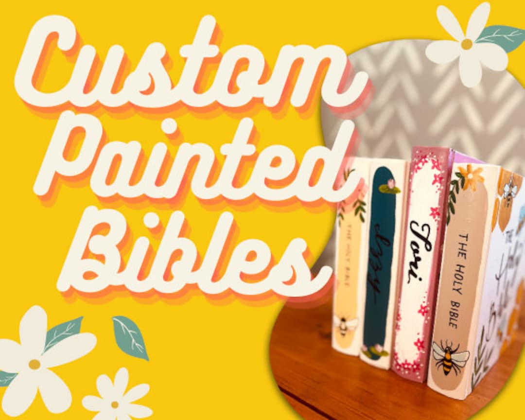 Custom Hand Painted Bible, Painted Bible, Custom Bible, Personalized ...