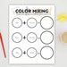Coloring Mixing Printable, Art Teacher Printable, Coloring Mixing ...