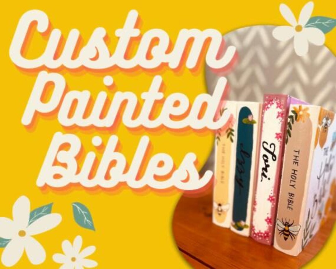 Custom Hand Painted Bible, Painted Bible, Custom Bible, Personalized ...