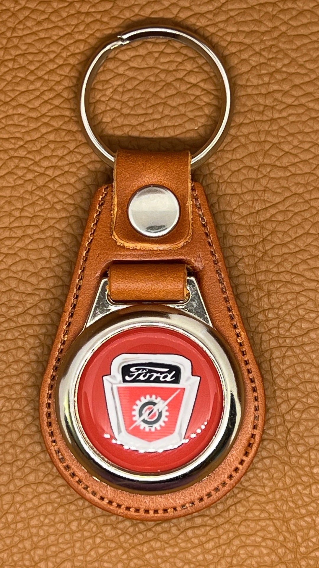 Premium Leather Classic Tan Keychain for F-100 Truck - Etsy